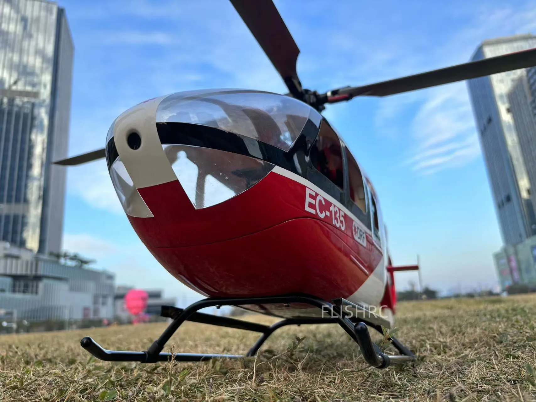 FLISHRC Roban EC135 500 Size Scale Helicopter Four Rotor Blades 6CH GPS ...