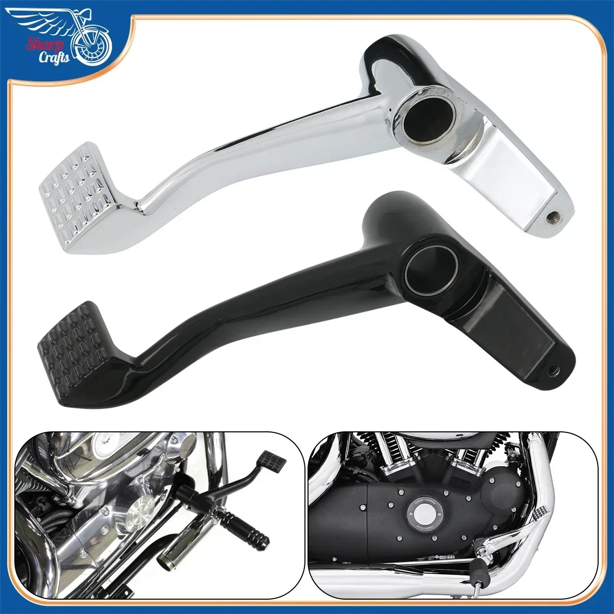 Motorcycle-Forward-Controls-Rear-Foot-Brake-Lever-Case-For-Harley ...