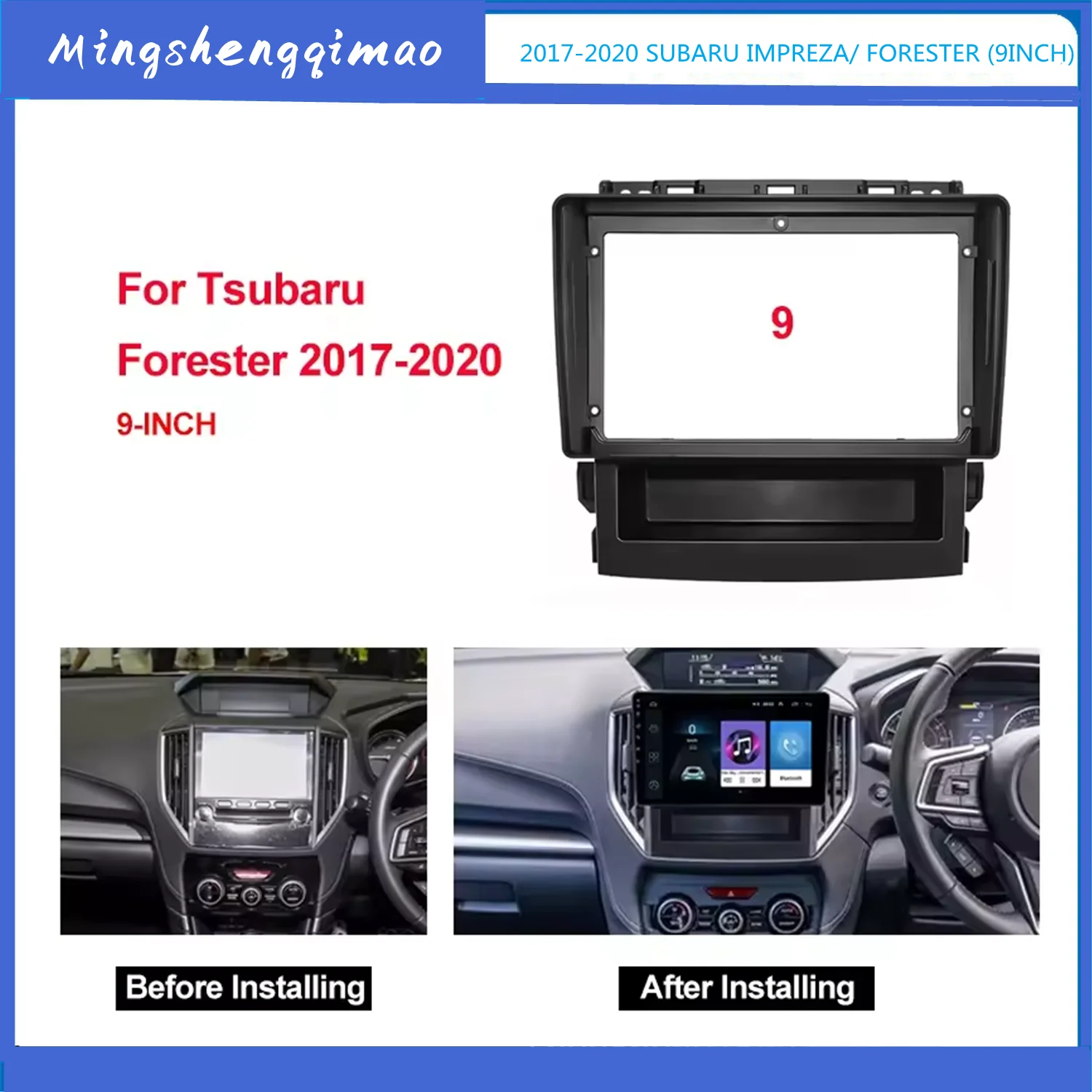 Car-Android-screen-Android-radio-DVD-player-frame-wire-center-control-panel-bracket-For-SUBARU ...