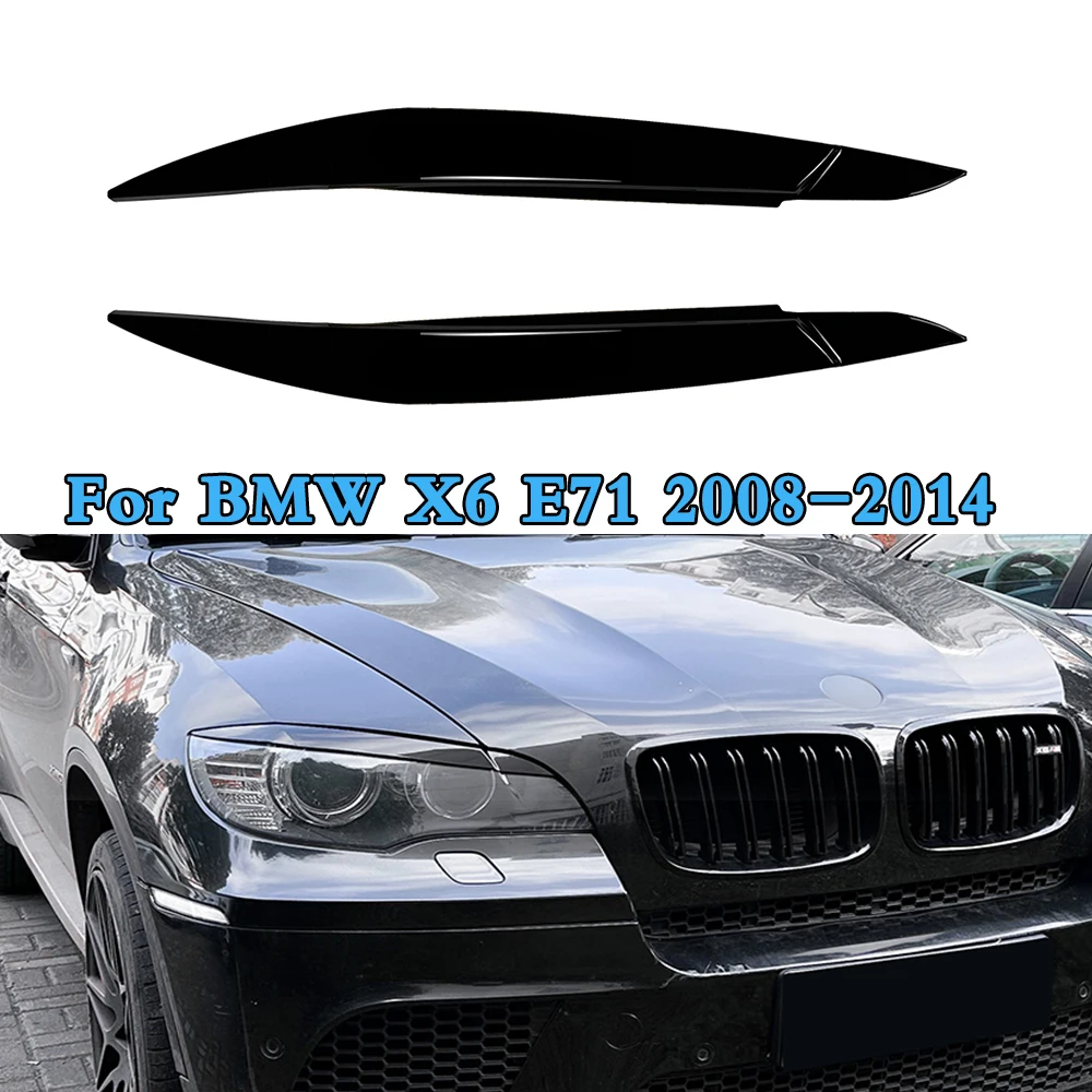 2Pcs Headlight Eyelids Head Light Lamp Eyebrow Cover Trim Headlight ...