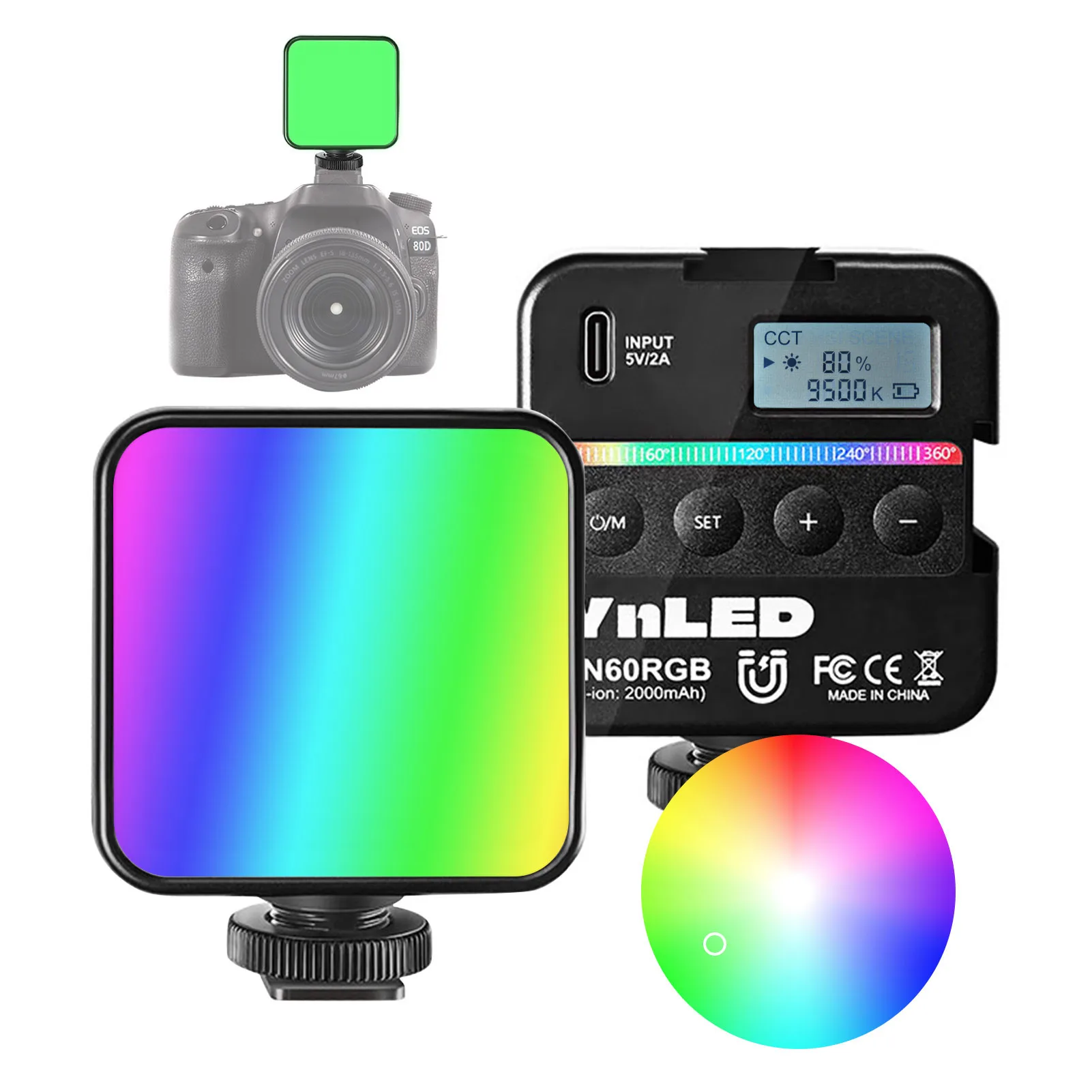 YONGNUO-YN60RGB-LED-Mini-Pocket-Video-Light-Portable-RGB-Light-2500K ...