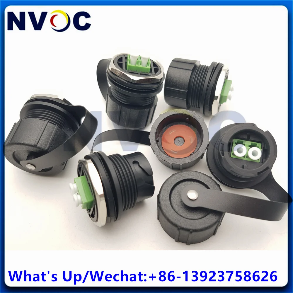 10Pcs Outdoor IP67 ODVA-LCAPC TE SM Duplex LC Bulkhead Fiber Optic ...
