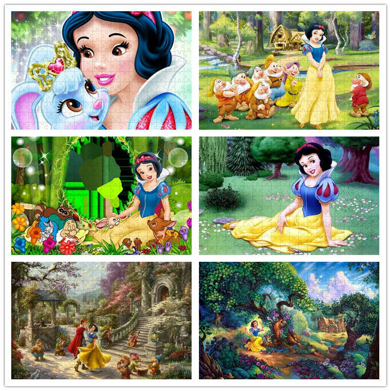 Disney Snow White Puzzles Intelligence Game Toys 108/300/500/1000 ...