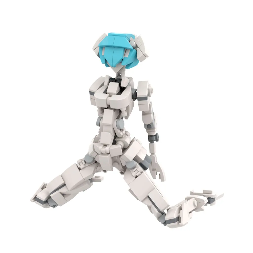 Robot de fille imbibé mobile MOC, modèle de fille, Mecha modulaire avec ...
