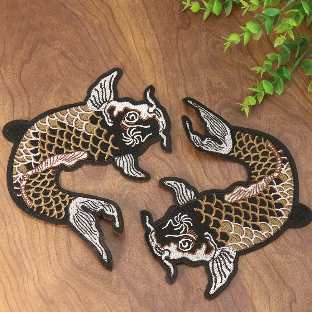 Fish Embroidery Patch | Carp Embroidery | Crafts Ornament | Koi Carp ...