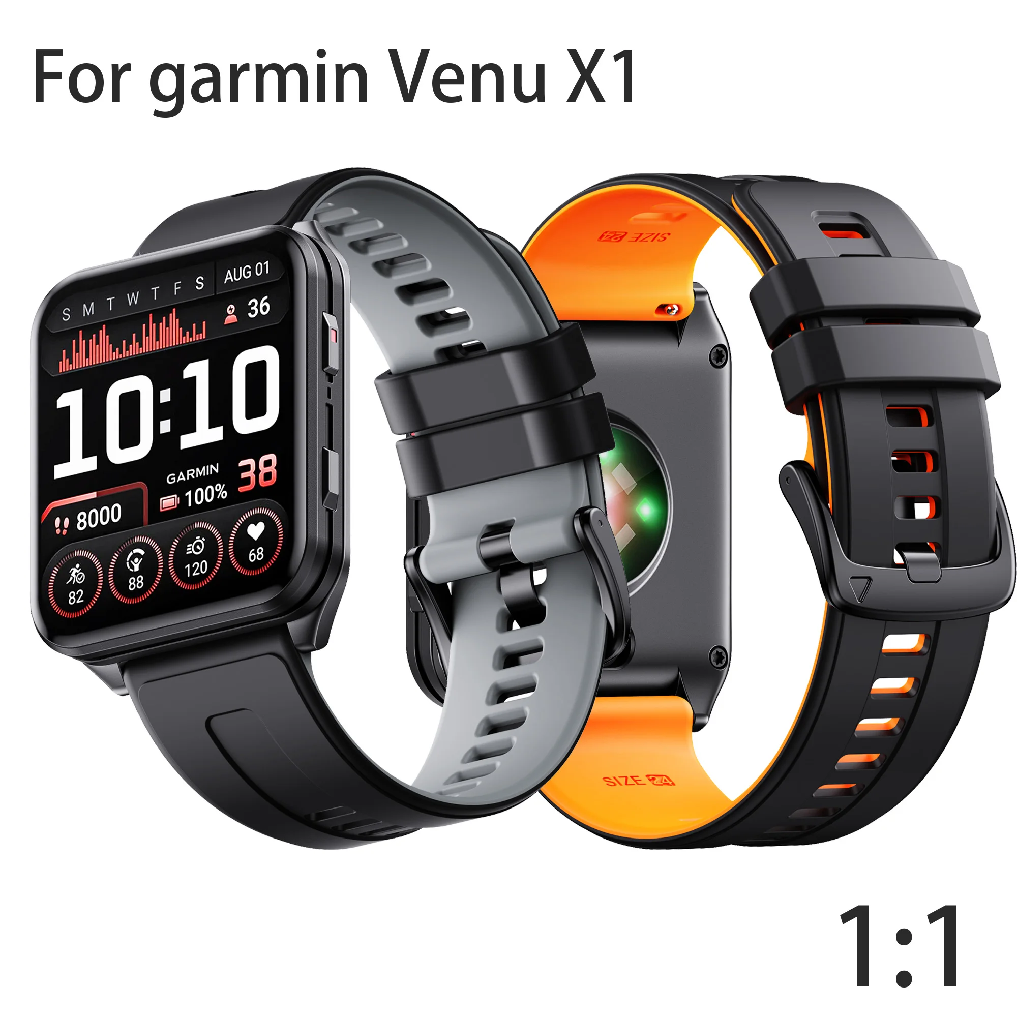 Watch Bracelet Strap for Garmin Venu X1 Smartwatch Sports Silicone Band ...