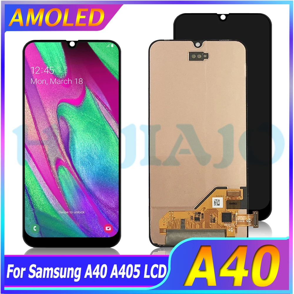 AMOLED-LCD-For-Samsung-A40-A405-DS-A405F-A405FD-A405A-LCD-With-Frame ...