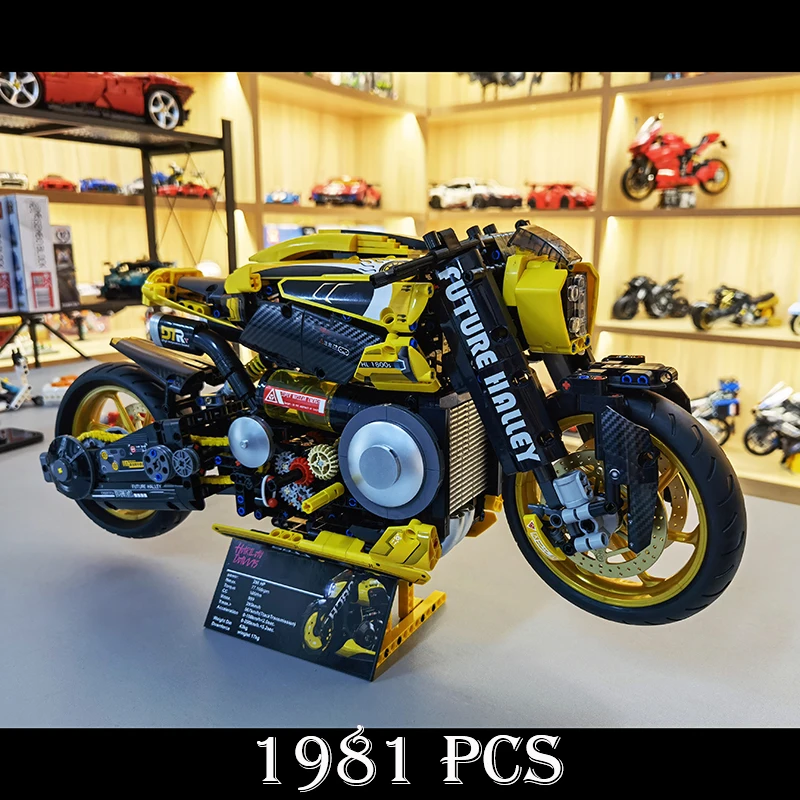 Technic Motorcycles Building Block Brick | Motorbike Speed Car Bricks ...