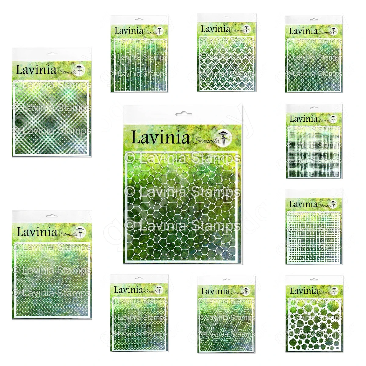 Cobbles Red Brick Honeycomb Layered Production Stencil Scrapbook Diary ...