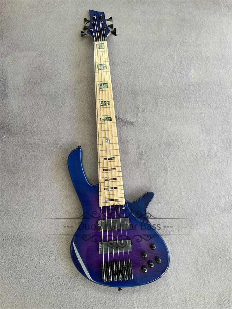 6-Strings-Bass-Guitar-deOl-Bass-ASH-Wood-Body-Flamed-Maple-Top-Maple ...