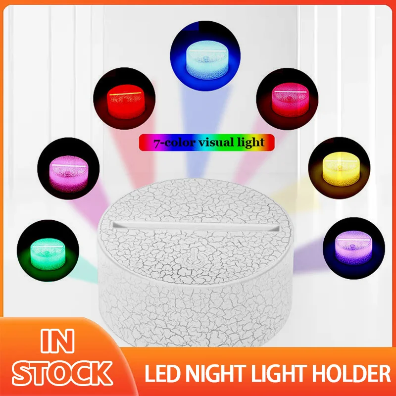 10Pcs-Lot-3D-Night-LED-Light-Lamp-Base-7-Colors-Dimmable-LED-Light ...