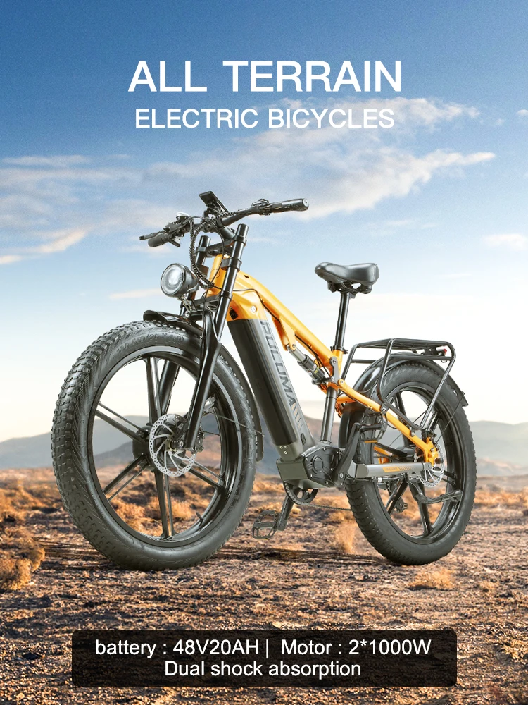 EBIKE Dual Motor Electric Bicycle 48V 20AH Battery Peak Power 3000W ...