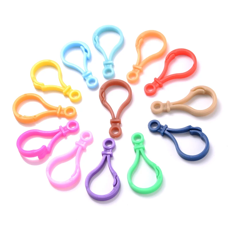 30Pcs-Lamp-Shaped-Candy-Colors-Spray-Paint-Plastic-Snap-Lobster-Clasps ...