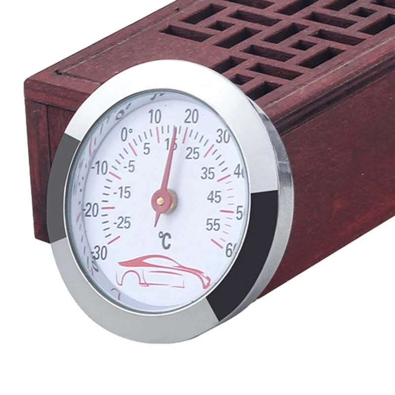 Portable Vehicle Thermometer Round Temperature Gauge Mini Car Dashboard ...