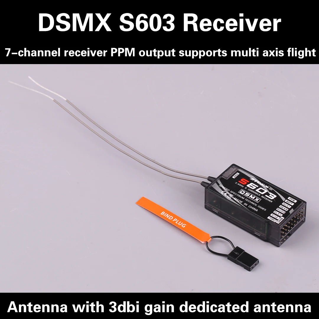 S603 6CH 2.4G Receiver COMPATIBLE WITH DX6i JR DX7 PPM Quadcopter for ...