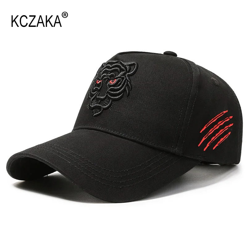 Mens-High-Crown-Baseball-Cap-Plus-Size-5-Panels-Casual-Tiger ...