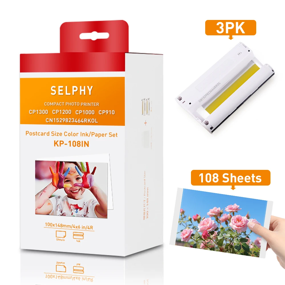Compatible-Canon-Selphy-CP1300-Ink-and-Paper-KP108IN-KP-36IN-Selphy ...