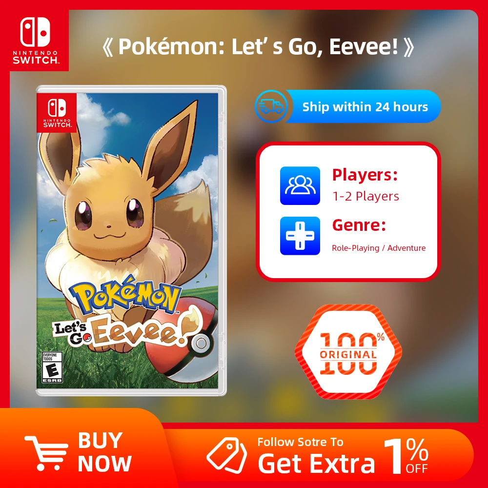 Nintendo-Switch-Game-Pokemon-Let-s-Go-Eevee-Original-Physical-Game-Card ...