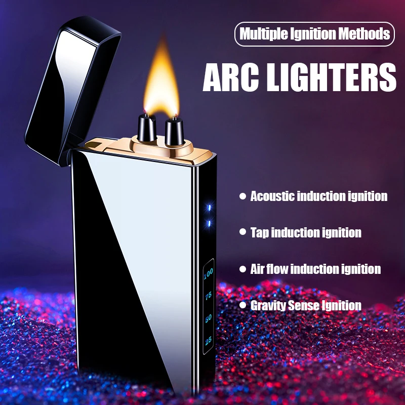 New-Voice-activated-High-power-Electric-Arc-Lighter-LED-Digital-Power ...