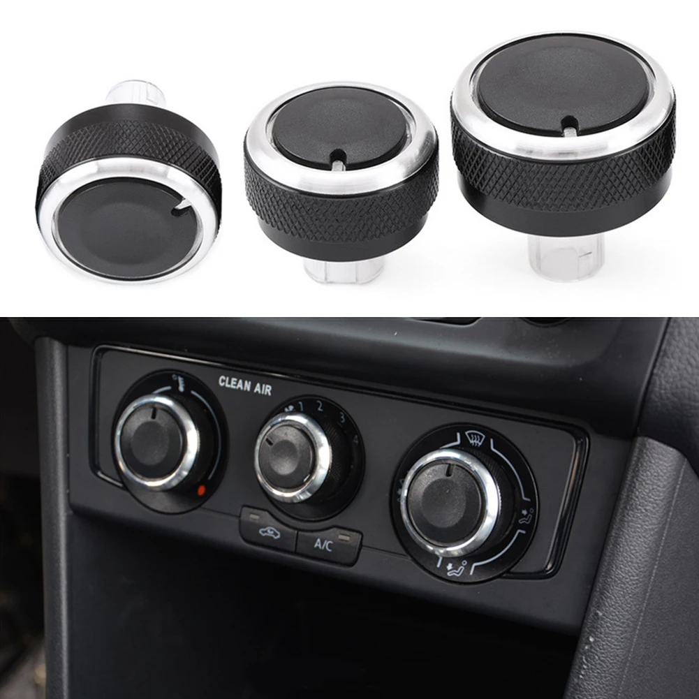 3PCS Car Air Condition Heat Control Switch Knob AC Knob For VW Jetta ...