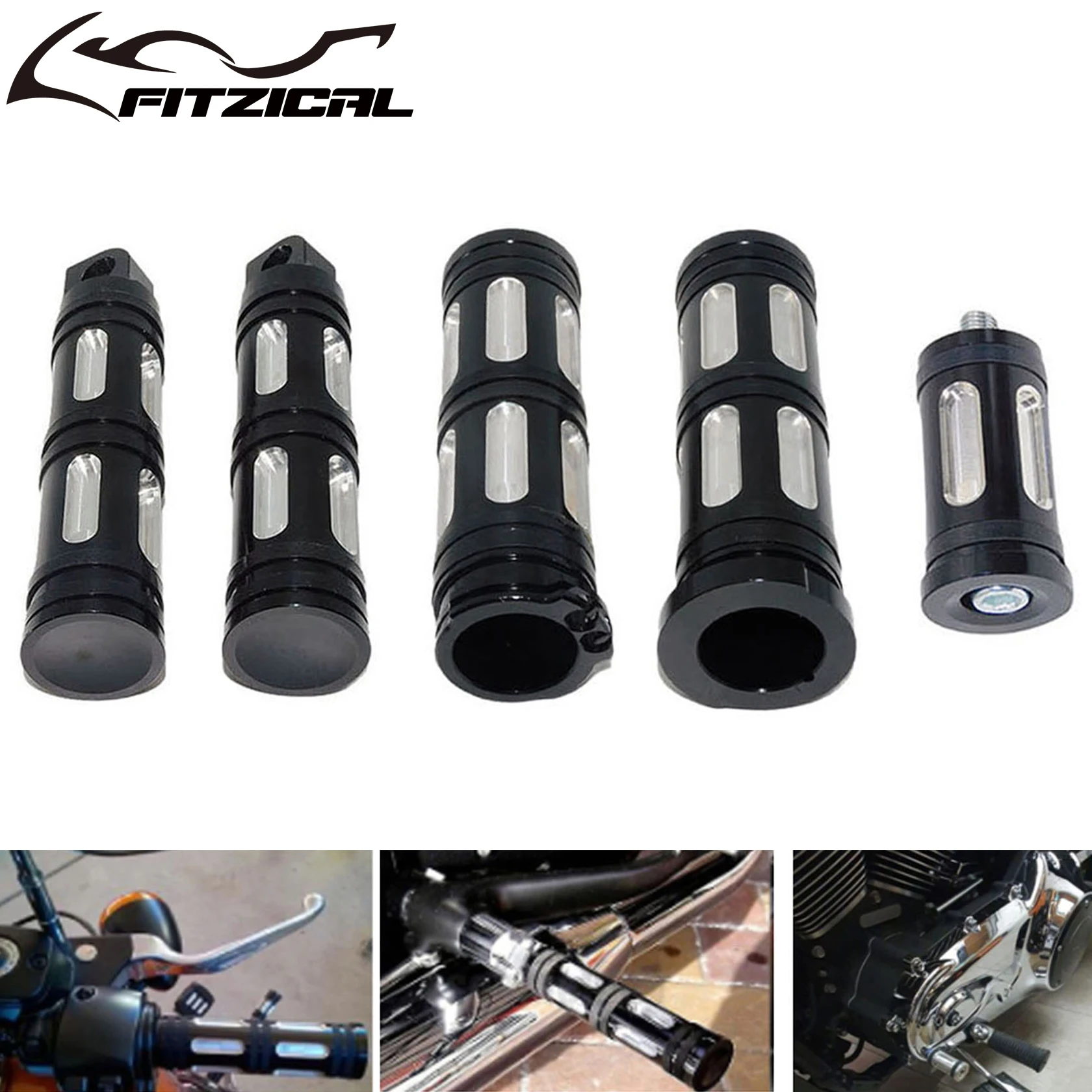 Motorcycle-CNC-Handle-Bar-Grips-Footrest-Foot-Pegs-Shifter-Nail-For ...