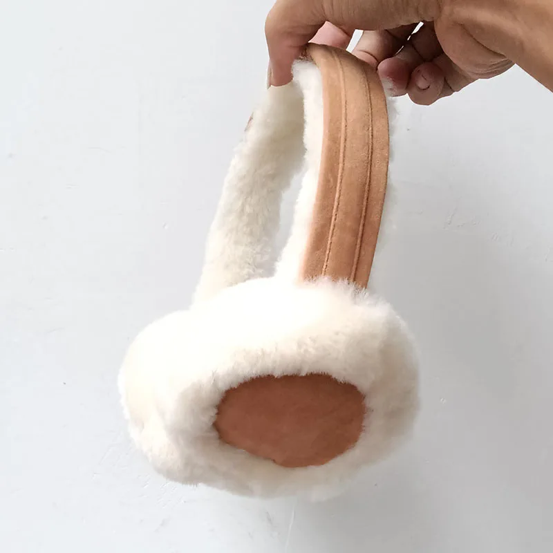 Cache-oreilles,Cache-oreilles en fourrure véritable et laine véritable ...