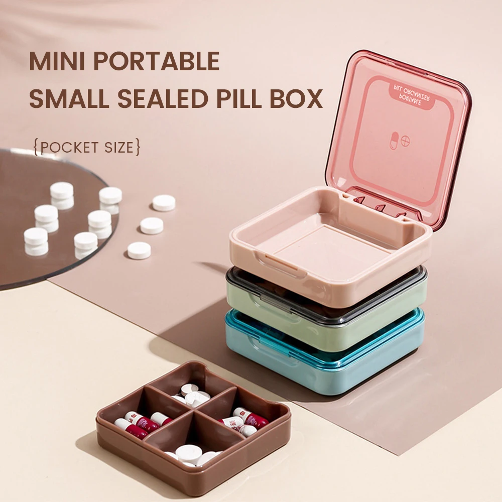 4-Grid-Portable-Pill-Box-Waterproof-Medicine-Case-Travel-Pill-Case ...