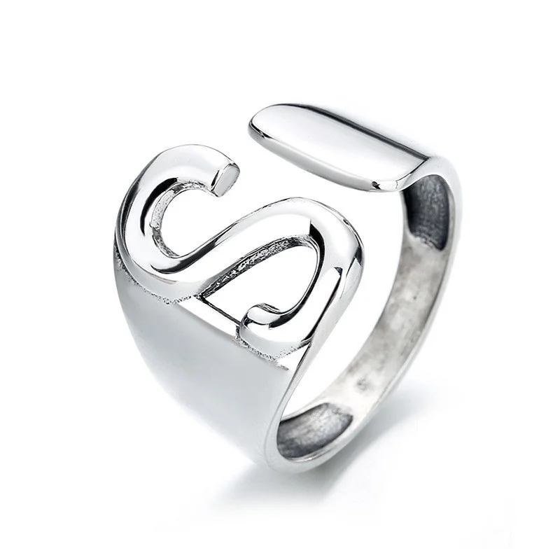 260J-ZFSILVER-Silver-925-Fashion-Trendy-Adjustable-Retro-Luxury-Design ...