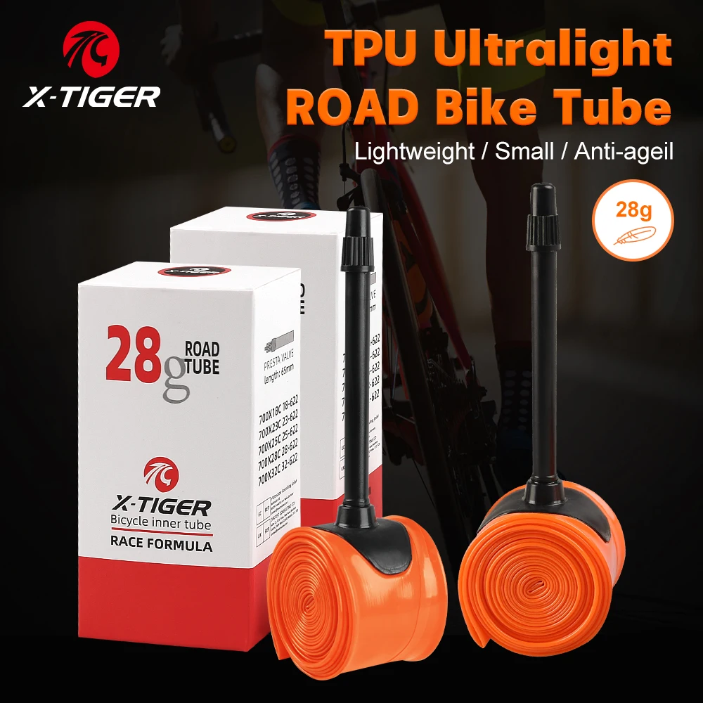 X-TIGER-Bike-Inner-Tube-Orange-700X18-32C-Road-MTB-Bicycle-TPU-Tire ...