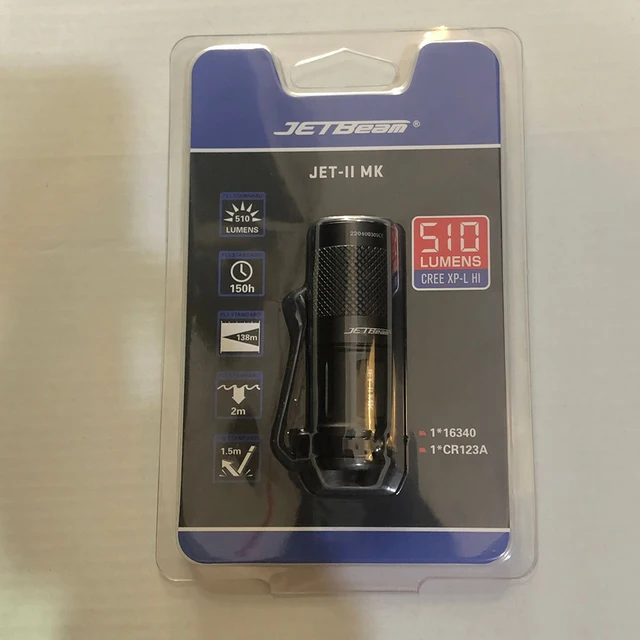 JETBeam II MK II-MK JET-II MK Mini torch XP-L HI LED Flashlight 510 ...