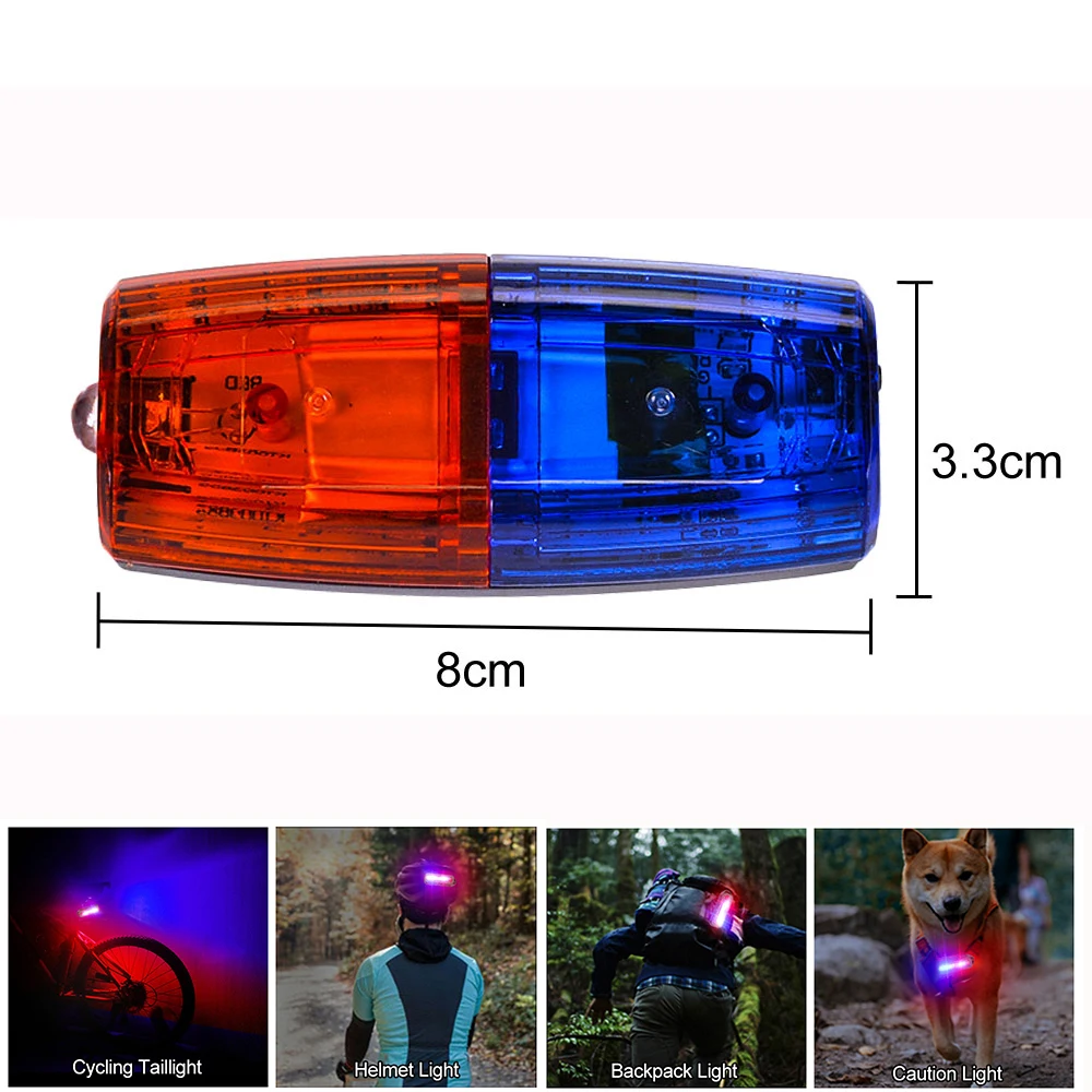 Red-Blue-Clip-Shoulder-Police-Lights-USB-Rechargeable-LED-White ...