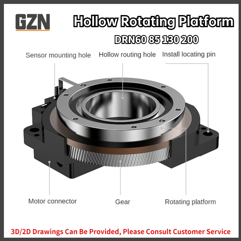 Free-Shipping-Hollow-Rotary-Platform-DRN200-10-18-Reduction-Ratio ...