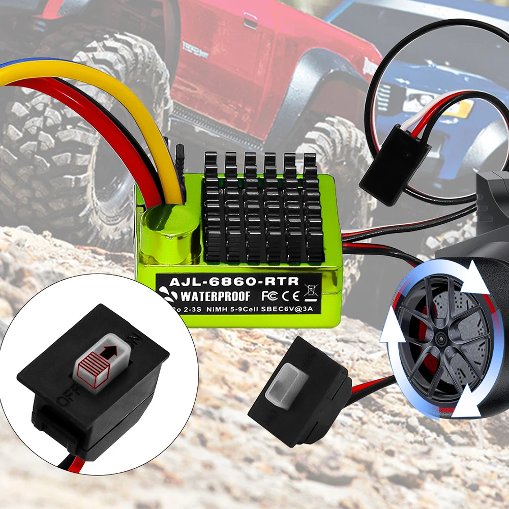 2S-LiPo-Mini-Brushed-ESC-Speed-Controller-Waterproof-Brushed-ESC-for-1 ...