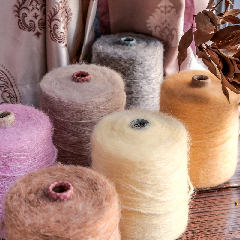 500g Super Soft Hand Knitting Woollen Anti-Pilling Mohair Yarn For ...