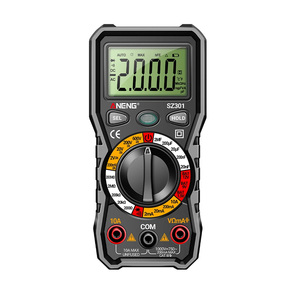 2000-Counts-Multimeter-Diode-Resistance-Capacitance-Handheld-Smart ...