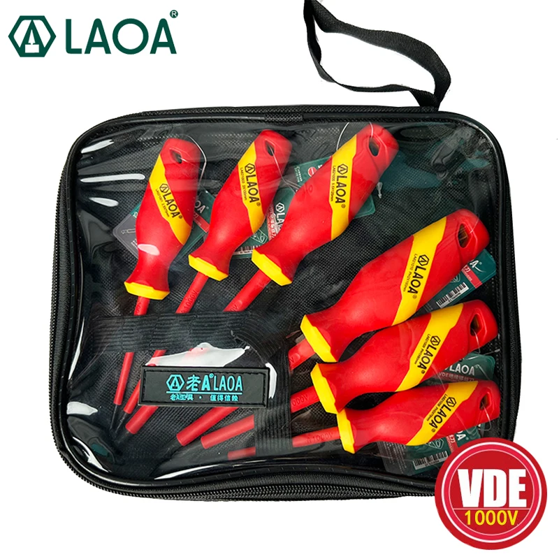 Laoa Insulated Screwdriver Sets Vde Slotted And Phillips Screwdrivers 1000v Isolation Current ...