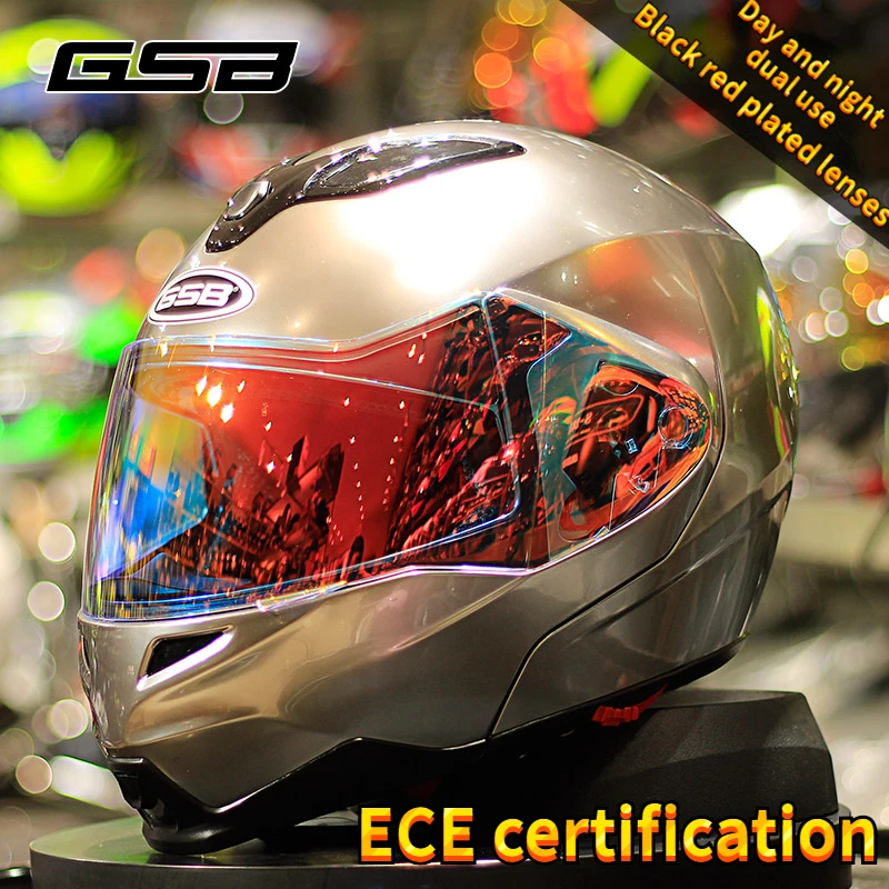 Capacete-de-motocicleta-GSB-para-homens-e-mulheres-lente-dupla-personalidade-retr-universal ...