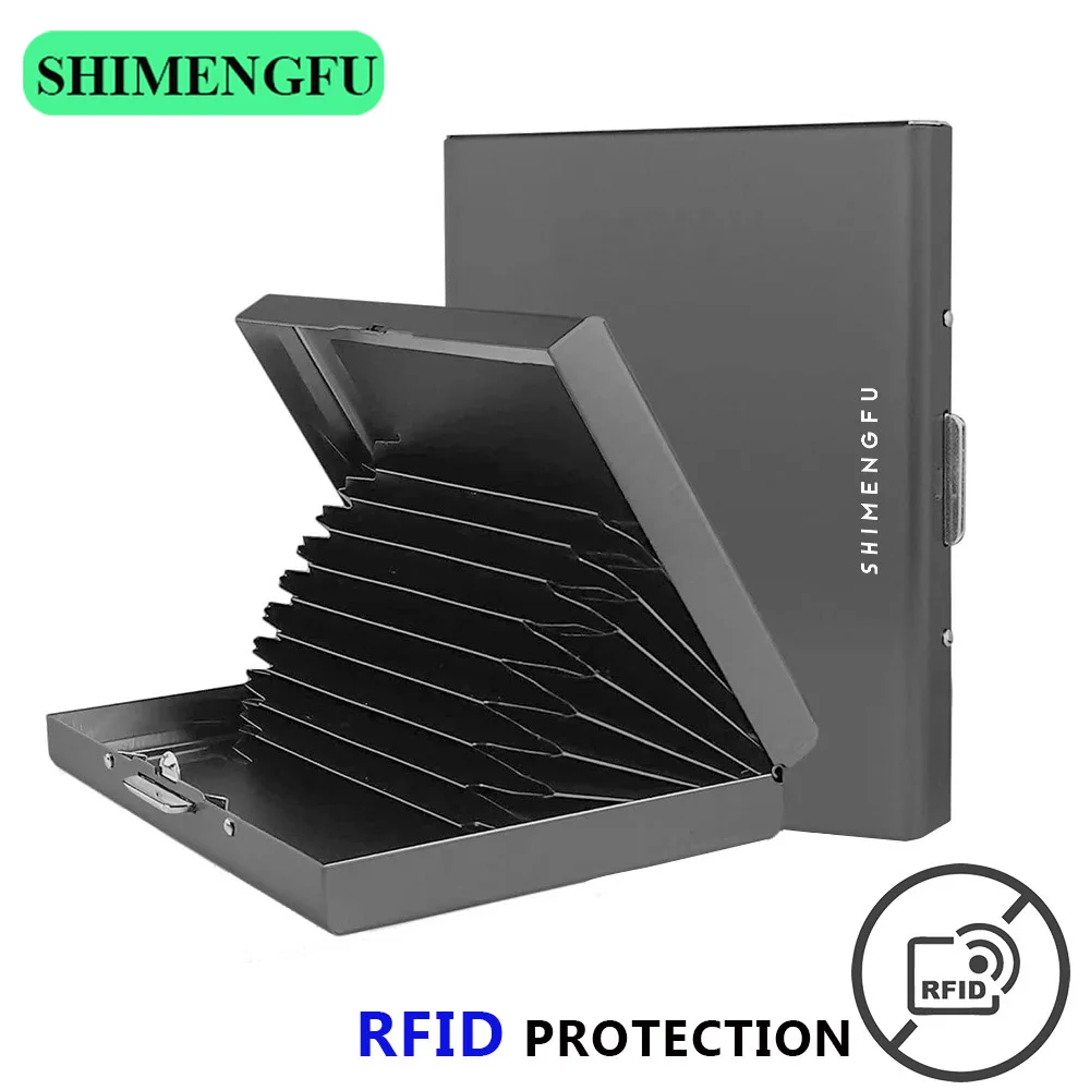 Stainless Steel Card Holder Women Metal Credit Business Case Organizer ...
