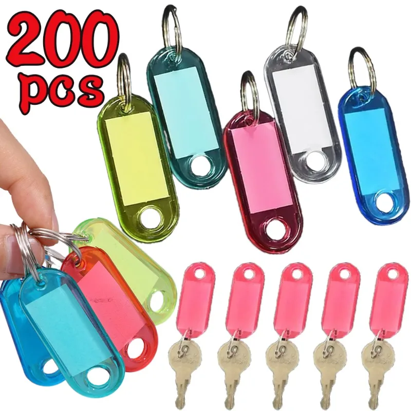 Crystal-Plastic-Keychain-Multi-Color-Clear-Key-Tag-Hotel-Number ...