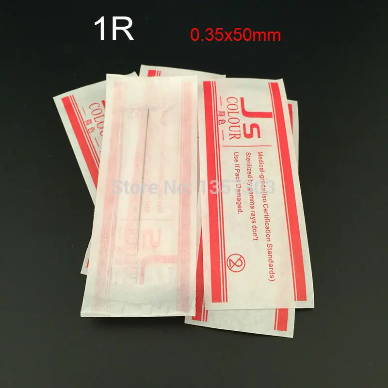 500Pcs 1R Single Round Needles For Eyebrow/Eyeliner/Lips Permanent ...