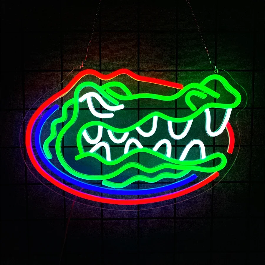 USB Powered, Bar Pub Store Club Garage Bedroom,Alligator Neon Sign ...