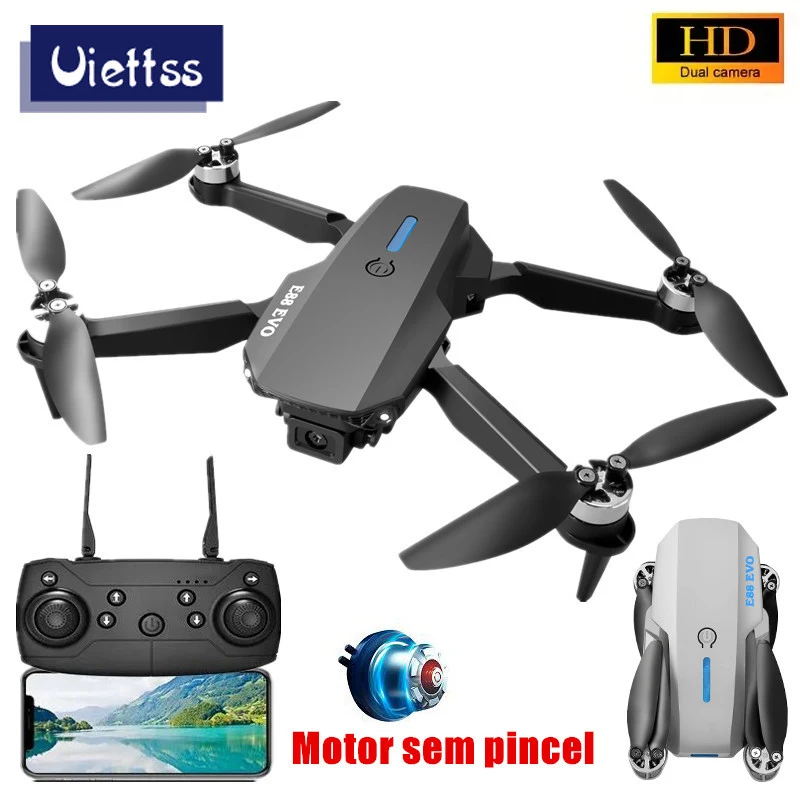 New-Quadcopter-E88-EVO-PRO-WIFI-FPV-Drone-Brushless-Motor-HD-Dual ...