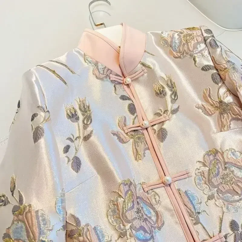 Flower Print Streetwear Cheongsam Tangsuit Chinese Style Jacket for ...
