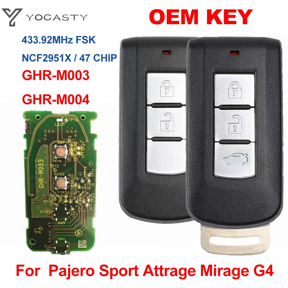 YOCASTY-GHR-M004-M003-Smart-Keyless-Remote-Key-NCF2951X-CHIP-433mhz-For ...