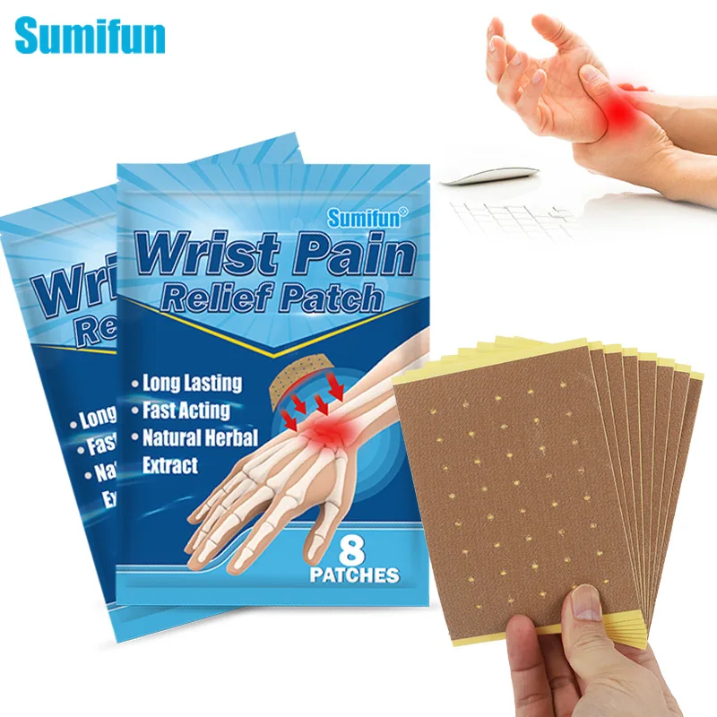 8pcs-bag-Sumifun-Wrist-Pain-Relief-Patch-Treat-Tenosynovitis-Wrist ...