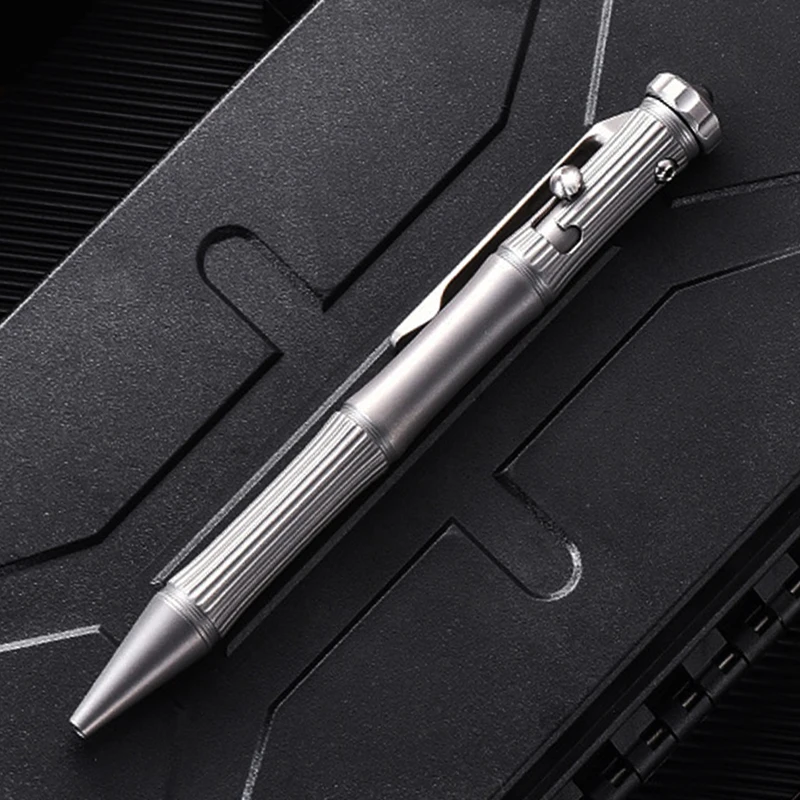 Multi-functional Titanium Tactical Bolt Action Pen Self-defense Glass ...