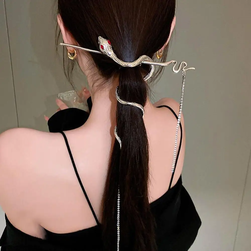 Pinza-para-el-pelo-con-diamantes-de-imitaci-n-en-forma-de-serpiente ...