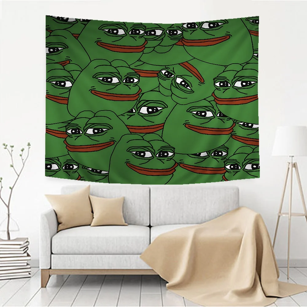 Sad-Frog-Pepe-Chart-Tapestry-Art-Science-Fiction-Room-Home-Decor-Cheap ...