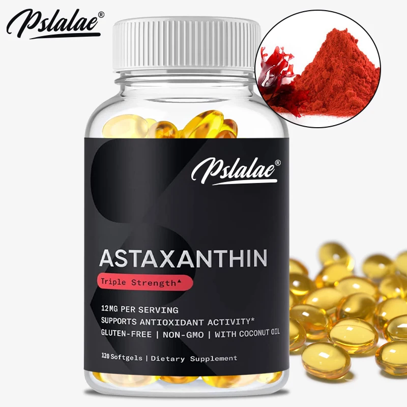 Icelandic Astaxanthin 12 mg with Organic Coconut Oil Gluten Free ...