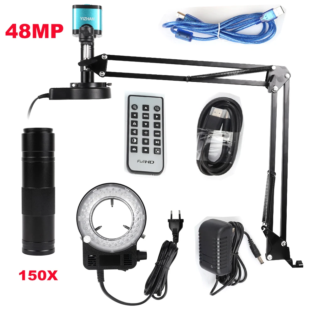 Foldable-48MP-4K-1080P-HDMI-USB-Digital-Video-Microscope-Camera-150X-C ...